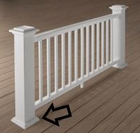 Departments - 4X4 AZEK PREMIER POST SKIRT WHT